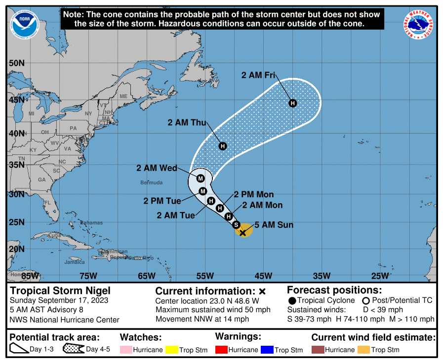 Tropical Storm Nigel Forms in the Atlantic – safety steps