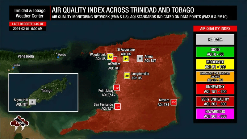 Saharan Dust Brings Unhealthy Air Quality To T&T – safety steps